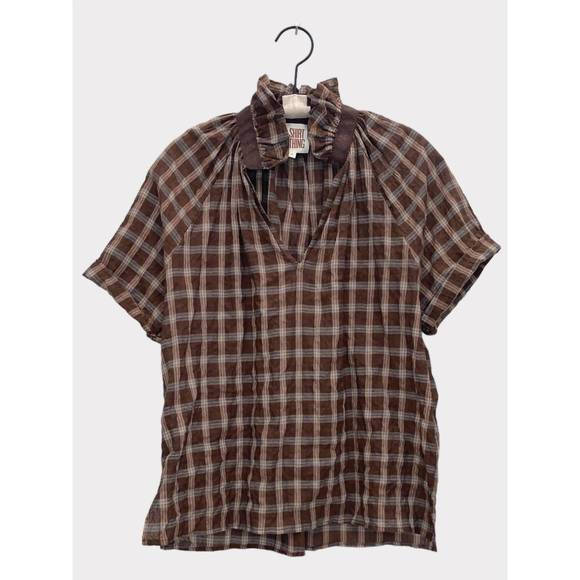 A Shirt Thing | Tops | New A Shirt Thing Womens Margot Plaid Blouse In ...